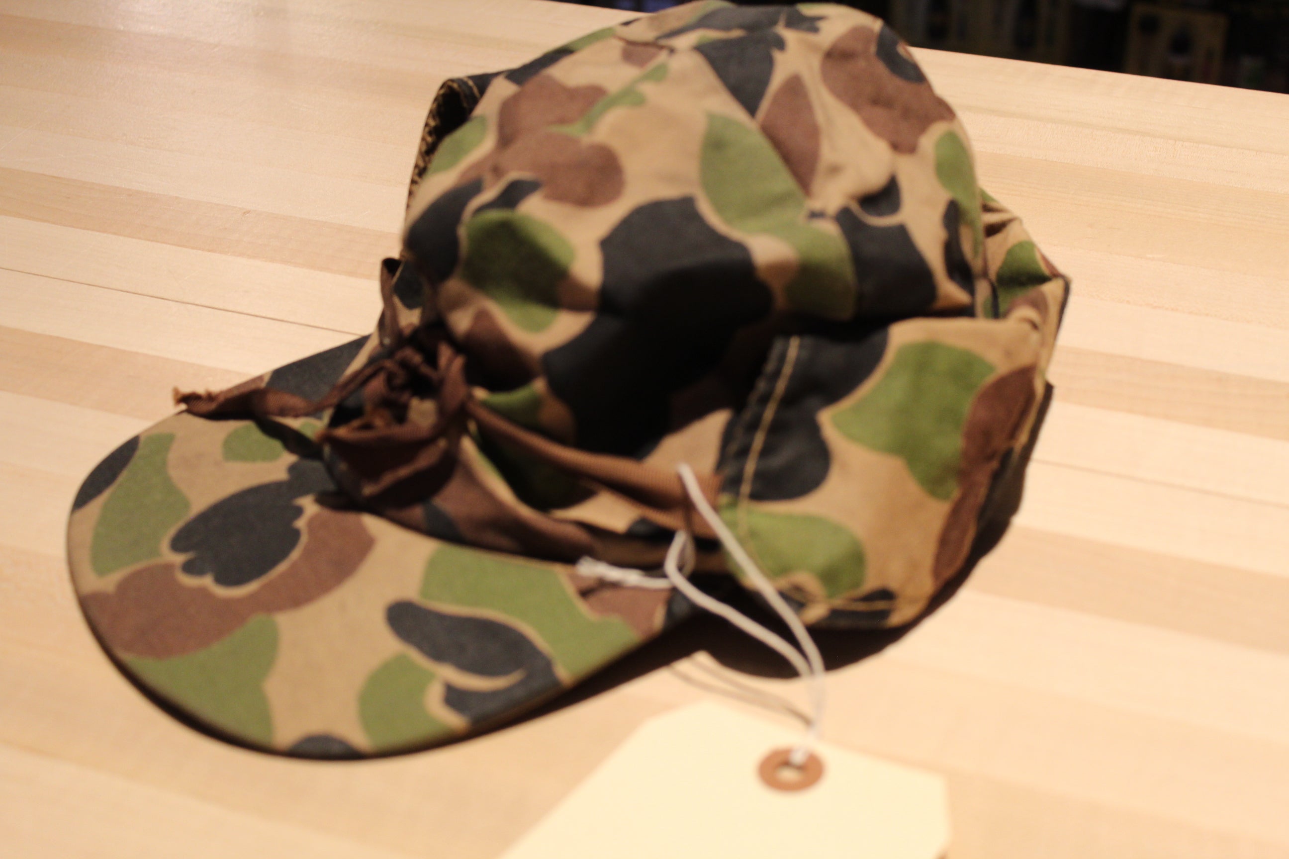 Used L.L. Bean Canvas Duck Camo Cap With Ear Flaps | Fall Line Outfitters